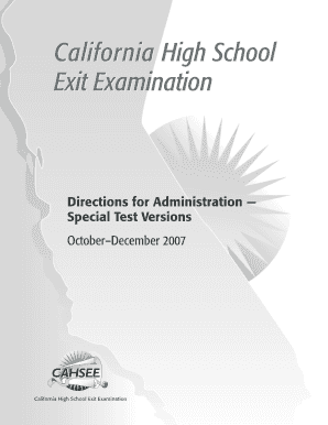 Fillable Online ets California High School Exit ExaminationExit ...