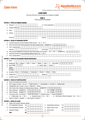 Fillable Online Claim Form ParT a - insureatclickcom Fax Email Print ...