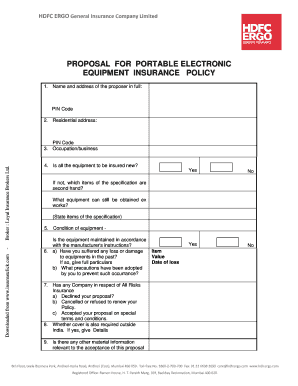 Fillable Online Download Hdfc Ergo Portable Electronic Equipment ...