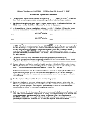 Fillable Online Arbitration Filing Guidelines with form Fax Email Print ...