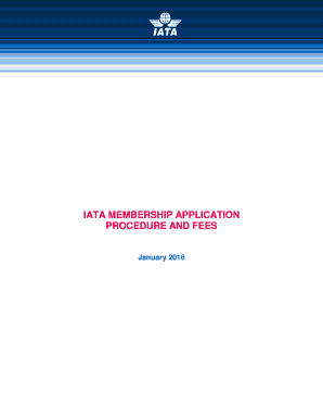 Fillable Online IATA MEMBERSHIP APPLICATION Fax Email Print - pdfFiller