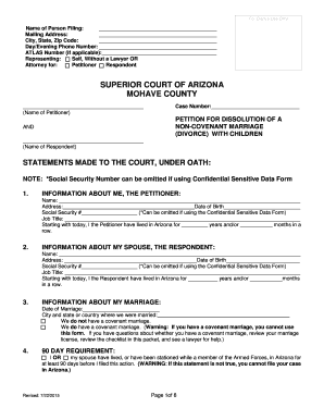 Fillable Online mohavecourts az STATEMENTS MADE TO THE COURT UNDER OATH ...