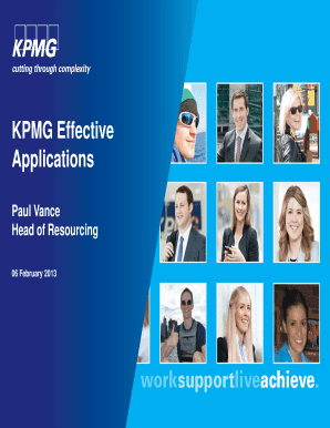 Fillable Online KPMG Effective Fax Email Print - pdfFiller