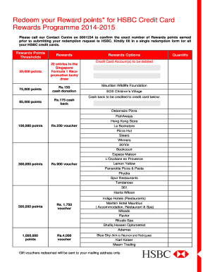 Fillable Online hsbc co Redemption bformb - HSBC Mauritius Fax Email ...