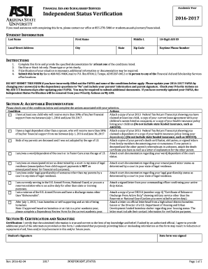 Fillable Online students asu FINANCIAL ID AND SCHOLARSHIP SERVICES ...