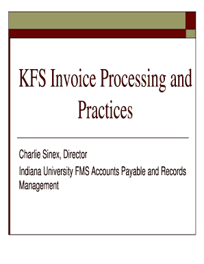 Fillable Online fms iu KFS Invoice Processing and Fax Email Print ...