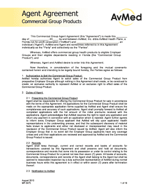 Fillable Online avmed Agent Agreement - AvMed - avmed Fax Email Print ...