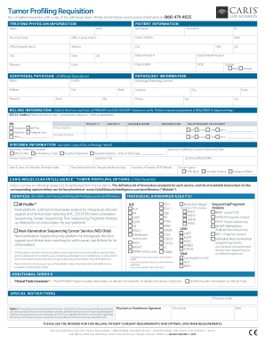 Fillable Online Tumor Profiling Requisition - Caris Life Sciences Fax ...