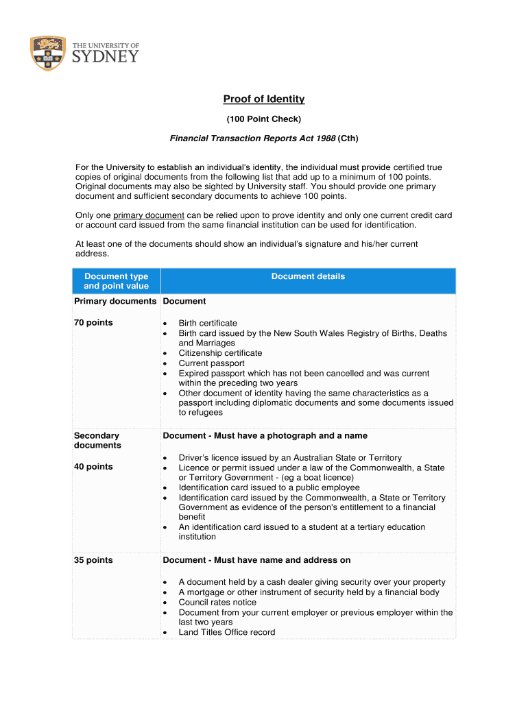 Fillable Online Proof of Identity Fax Email Print - pdfFiller