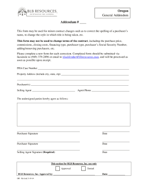 Fillable Online Addendum - BLB Resources Fax Email Print - pdfFiller