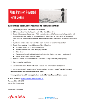 Fillable Online SUPPORTING DOCUMENTS REQUIRED TO YOUR APPLICATION Fax ...