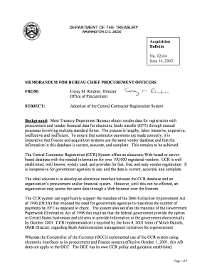 Fillable Online MEMORANDUM FOR BUREAU CHIEF PROCUREMENT OFFICERS Fax ...