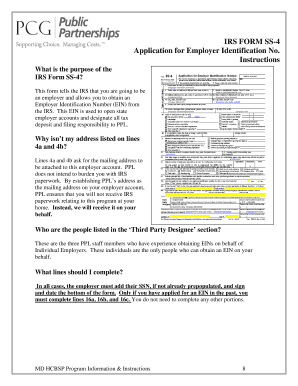 Fillable Online IRS FORM SS-4 Application for Employer Identification ...