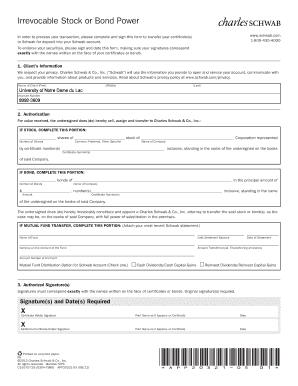 Fillable Online controller nd Irrevocable Stock or Bond Power ...