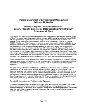 Fillable Online permits air idem in Indiana Department of Environmental ...