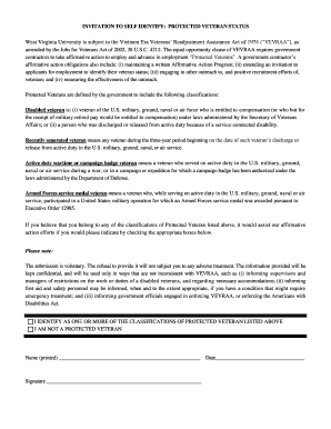 Fillable Online medicine hsc wvu INVITATION TO SELF IDENTIFY PROTECTED ...