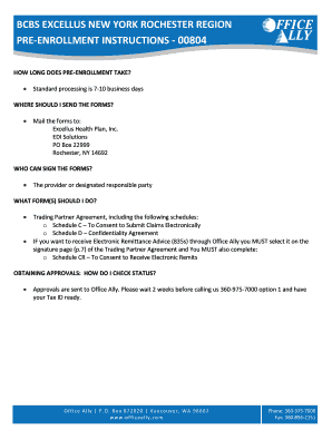 Fillable Online BCBS EXCELLUS NEW YORK ROCHESTER REGION Fax Email Print - pdfFiller