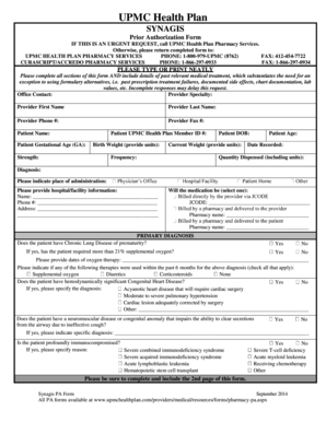 Fillable Online IF THIS IS AN URGENT REQUEST, call UPMC Health Plan ...