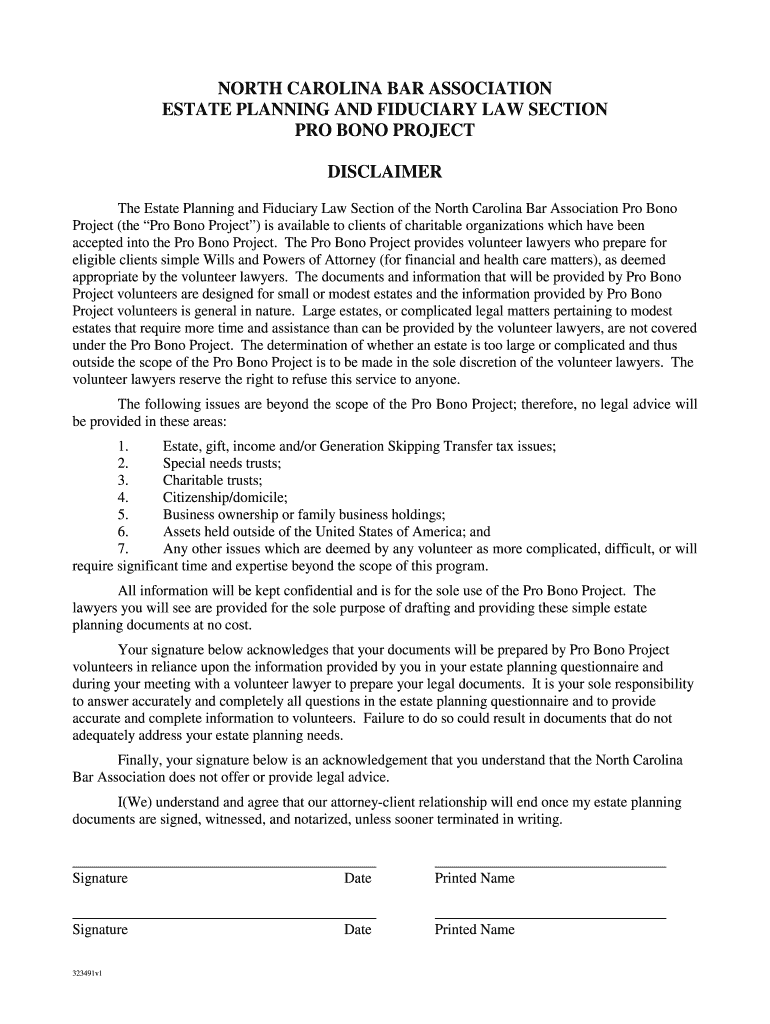 Fillable Online ncbar NORTH CAROLINA BAR ASSOCIATION - ncbar Fax Email ...