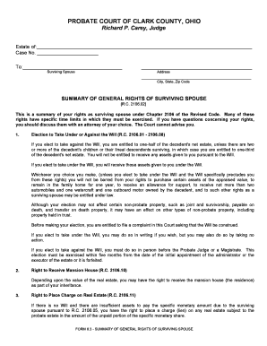 Fillable Online probate clarkcountyohio This is a summary of your ...