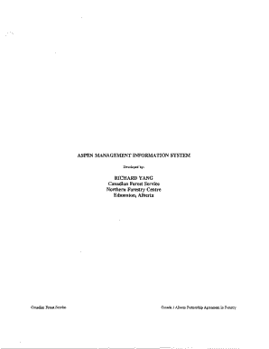Fillable Online ASPEN MANAGEMENT INFORMATION SYSTEM RICHARD YANG ...