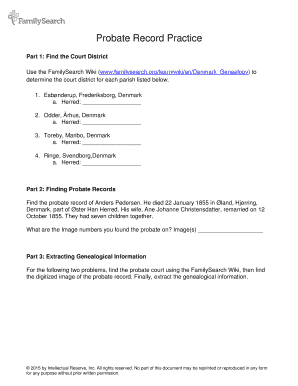 Fillable Online familysearch Probate Record Practice - familysearchorg ...