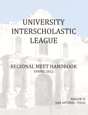 Fillable Online uiltexas UNIVERSITY INTERSCHOLASTIC LEAGUE ...