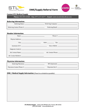 Fillable Online DMESupply Referral Form - Superior HealthPlan Fax Email ...