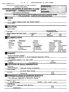 Fillable Online ARCHITECTURE IN THE PARKS Form No Fax Email Print ...