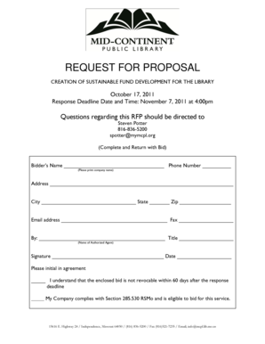 Fillable Online mymcpl REQUEST FOR PROPOSAL - Mid-Continent Public ...