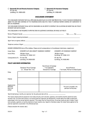 Fillable Online Genworth Life and Annuity Insurance Company Genworth ...