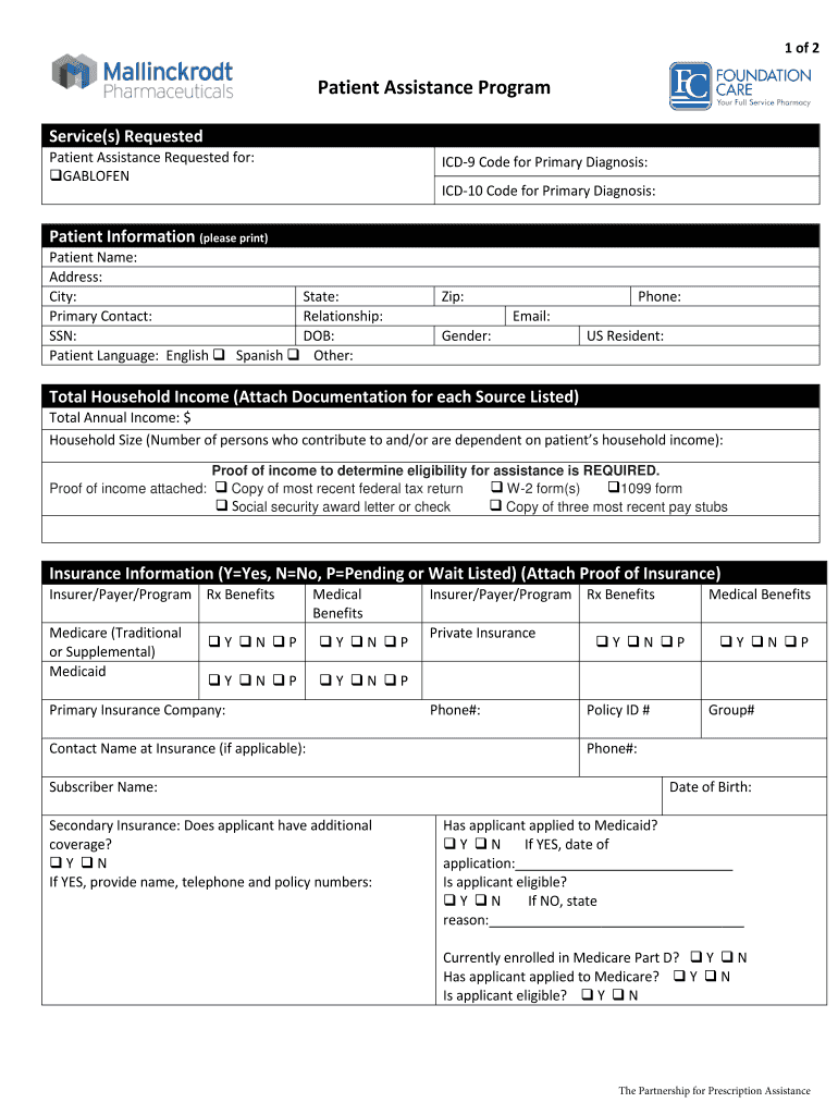 Fillable Online pparx Patient Assistance Program - pparxorg Fax Email ...