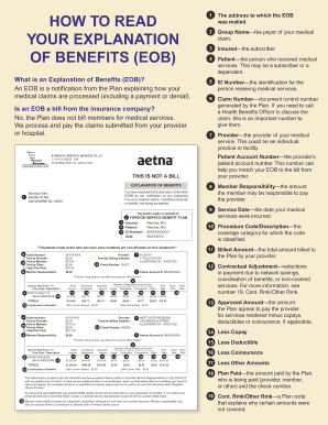 Fillable Online OF BENEFITS (EOB) Fax Email Print - pdfFiller