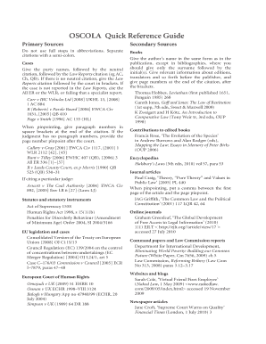 Fillable Online OSCOLA Quick Reference Guide Fax Email Print - pdfFiller