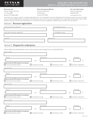 Fillable Online REQUEST FOR REDEMPTION E - contentmercerhrscom Fax ...