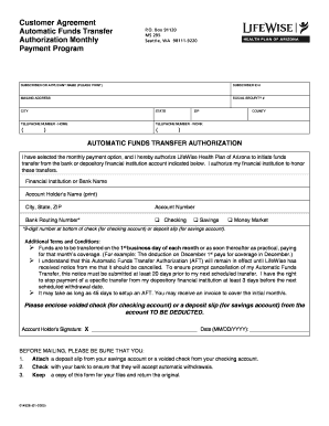 Fillable Online Automatic Funds Transfer Authorization Fax Email Print ...