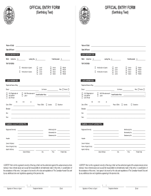 Fillable Online OFFICIAL ENTRY FORM Earthdog Test - CKC Fax Email Print ...