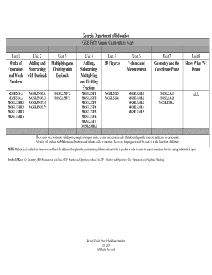 Fillable Online GSE Fifth Grade Curriculum Map Fax Email Print - pdfFiller