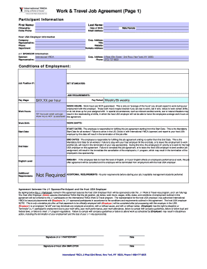 Fillable Online jobofer Work Travel Job Agreement Page 1 - joboferru ...