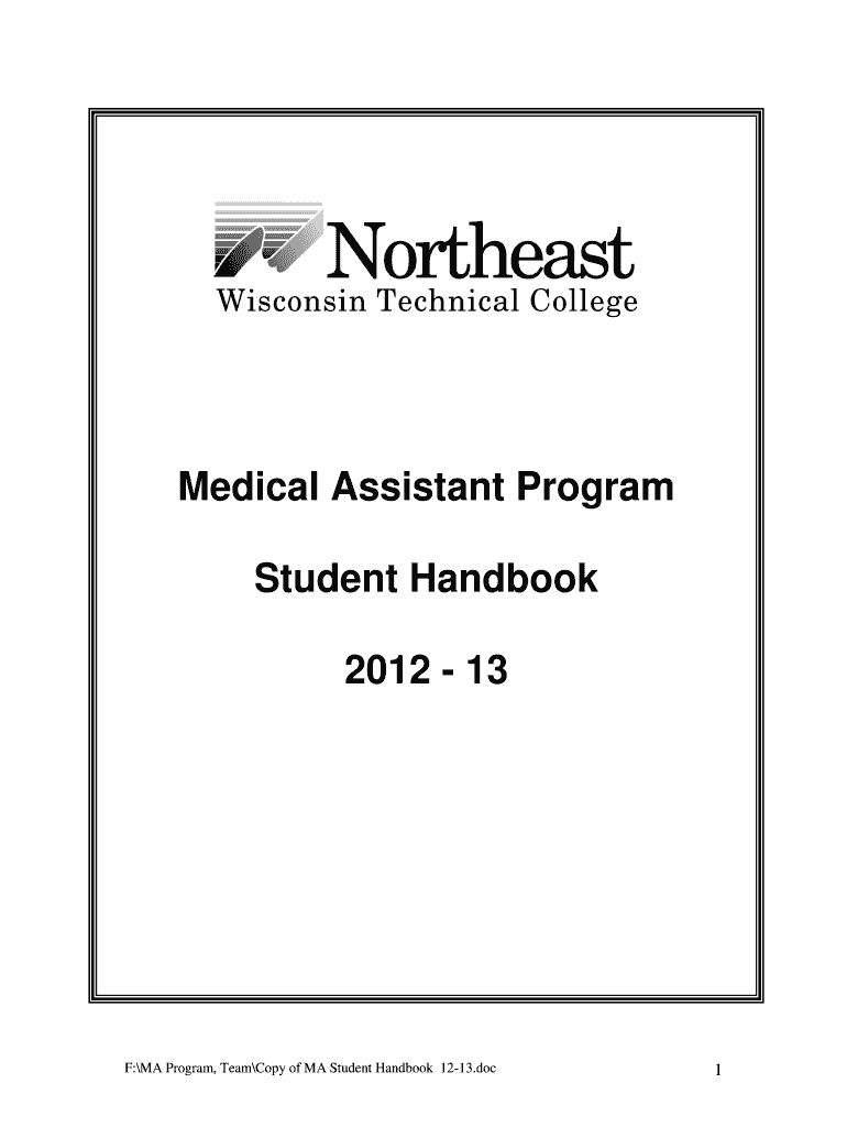 Fillable Online nwtc MEDICAL ASSISSTANT PROGRAM Medical Assistant ...
