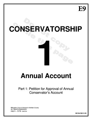 Fillable Online CONSERVATORSHIP Annual Account Part 1 Petition for Fax ...