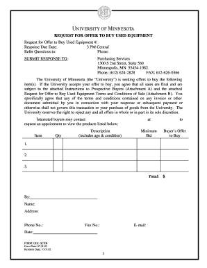 Fillable Online policy umn DOCUMENT INFORMATION AND INSTRUCTIONS ...