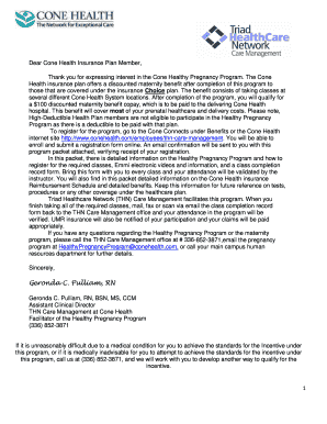 Fillable Online Dear Cone Health Insurance Plan Member Fax Email Print - pdfFiller