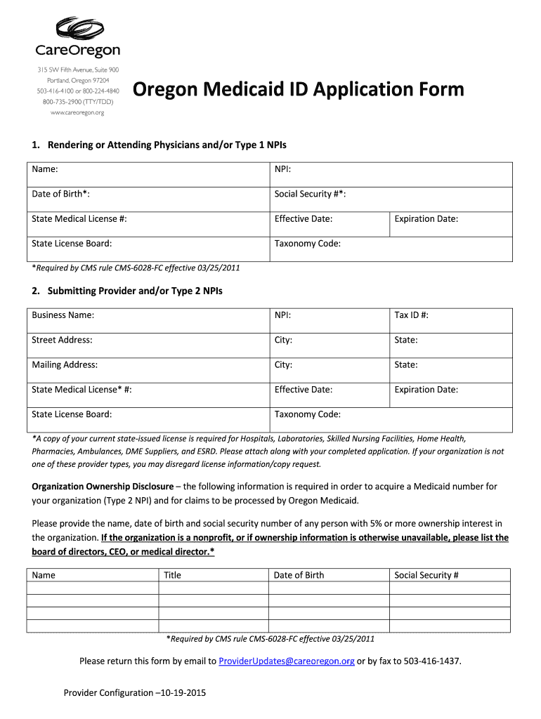 Fillable Online careoregon Original DMAP Form 08-27-2012 Fax Email ...