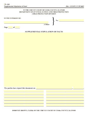 Fillable Online Supplemental Stipulation of Facts Fax Email Print - pdfFiller