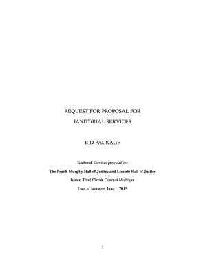 Fillable Online 3rdcc REQUEST FOR PROPOSAL FOR JANITORIAL SERVICES BID ...