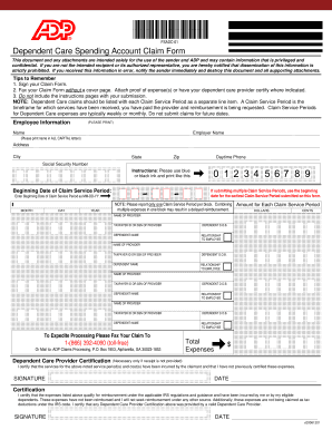 Fillable Online ccac To complete a Dependent Care reimbursement request (a claim), you must ...