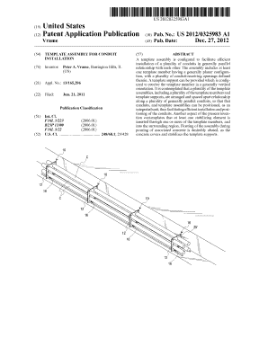 Fillable Online Template assembly for conduit installation Fax Email ...