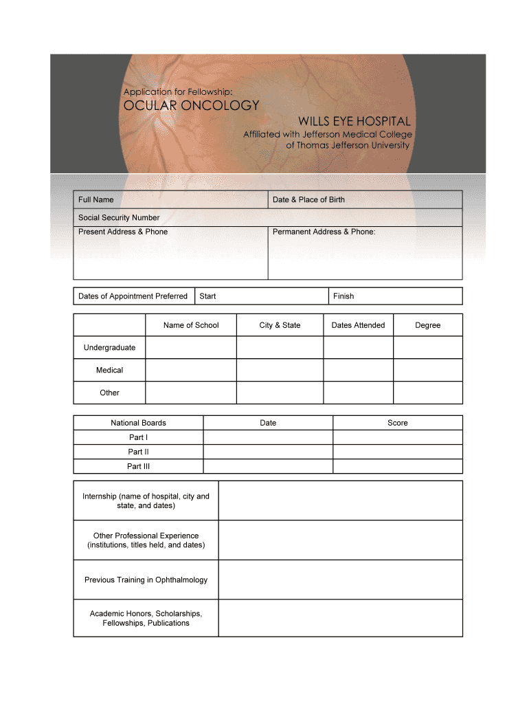 Fillable Online OCULAR ONCOLOGY Fax Email Print - pdfFiller