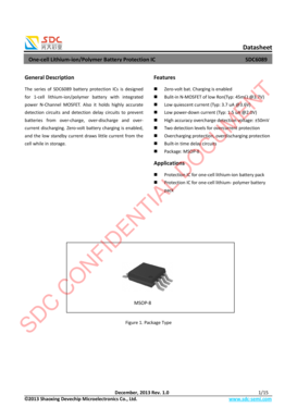 Fillable Online Datasheet Onecell Lithiumion/Polymer Battery Protection ...